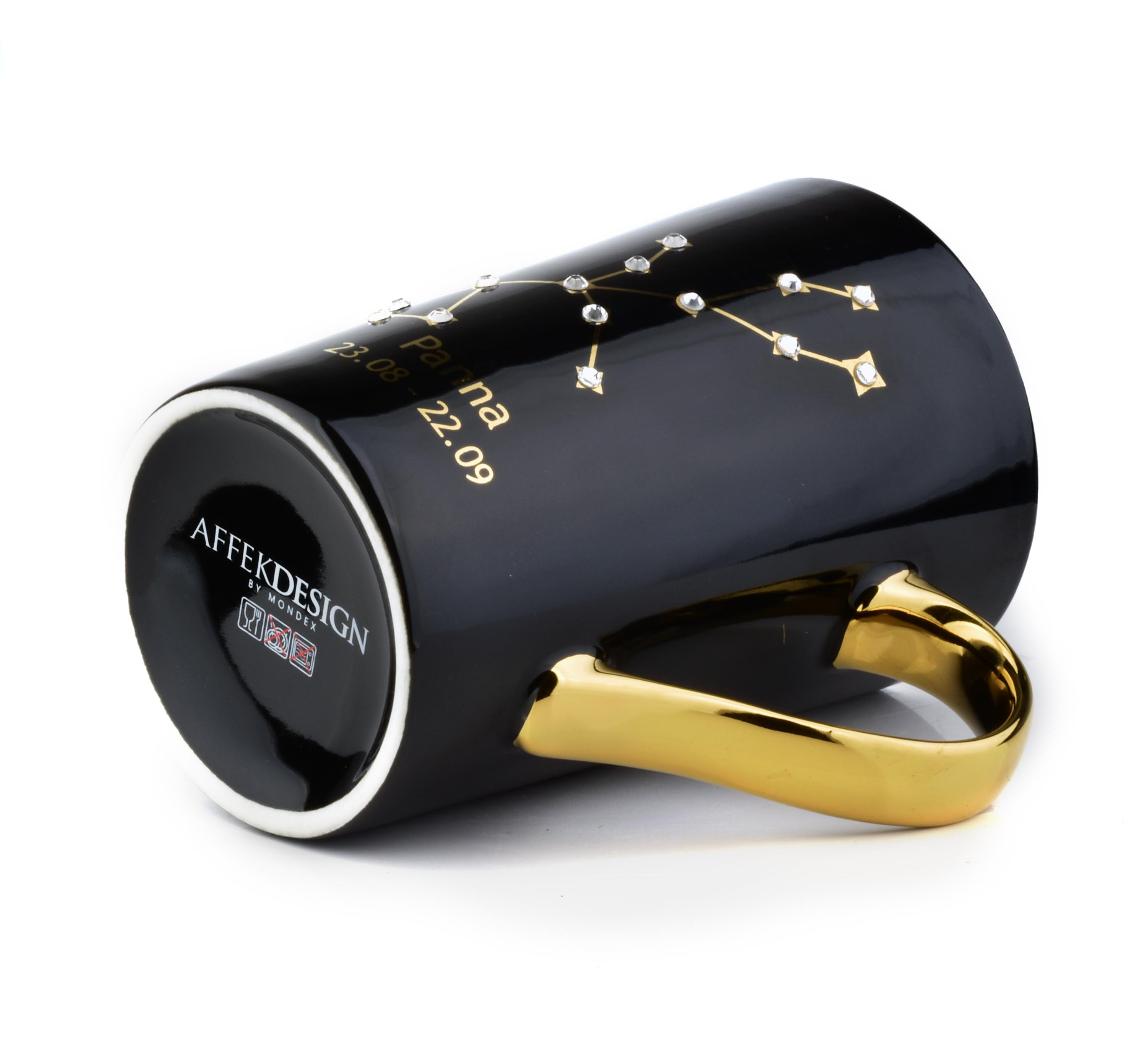 Muki posliini AFFEK DESIGN ZODIAK Panna 430 ml musta 1 kpl - 18,00 ...