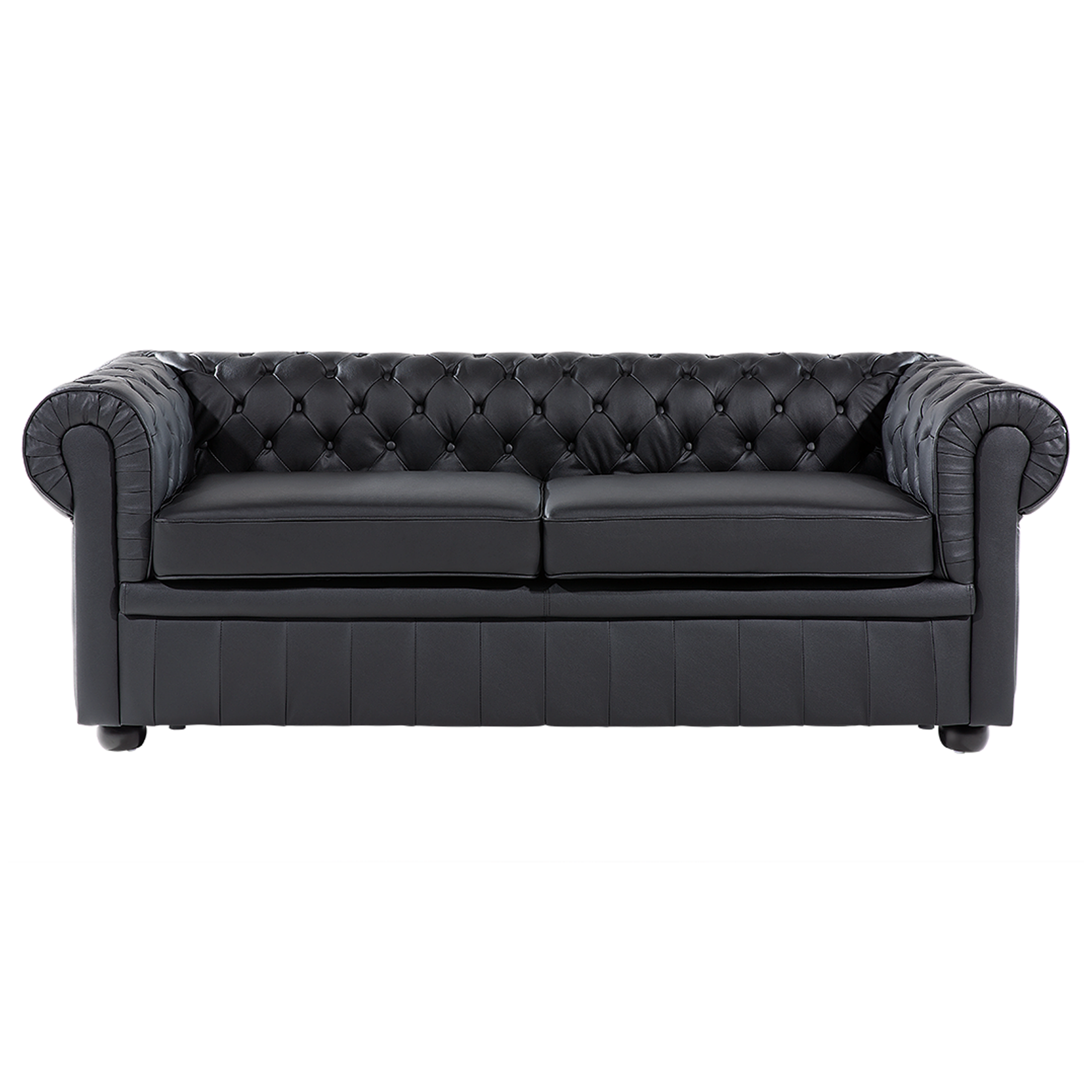 Sohva CHESTERFIELD nahka Musta 3-istuttava - 0,00 € - hobbybox.fi