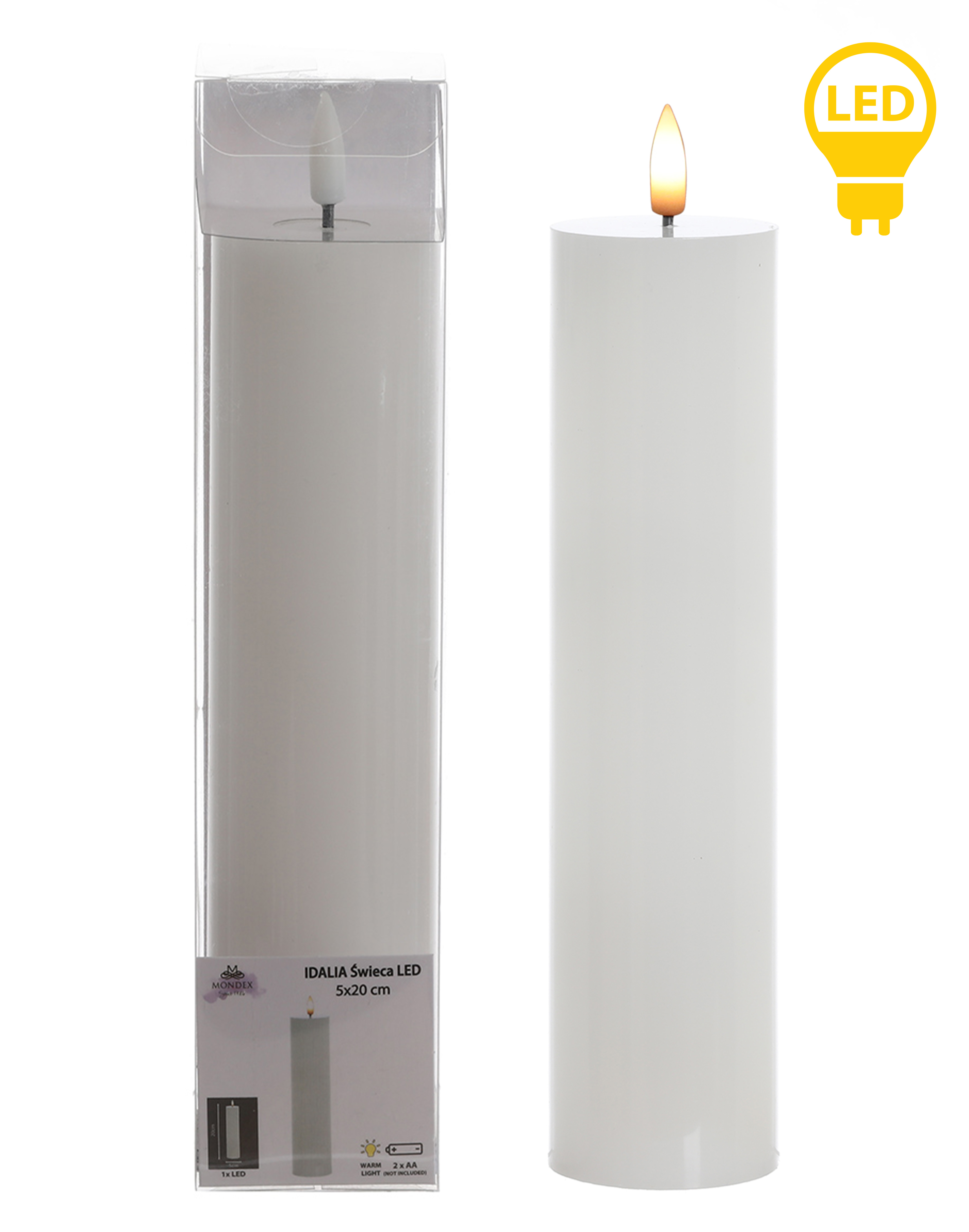 LED-kynttilä Prima IDALIA 5x23 cm 1 kpl - 8,00 € - hobbybox.fi